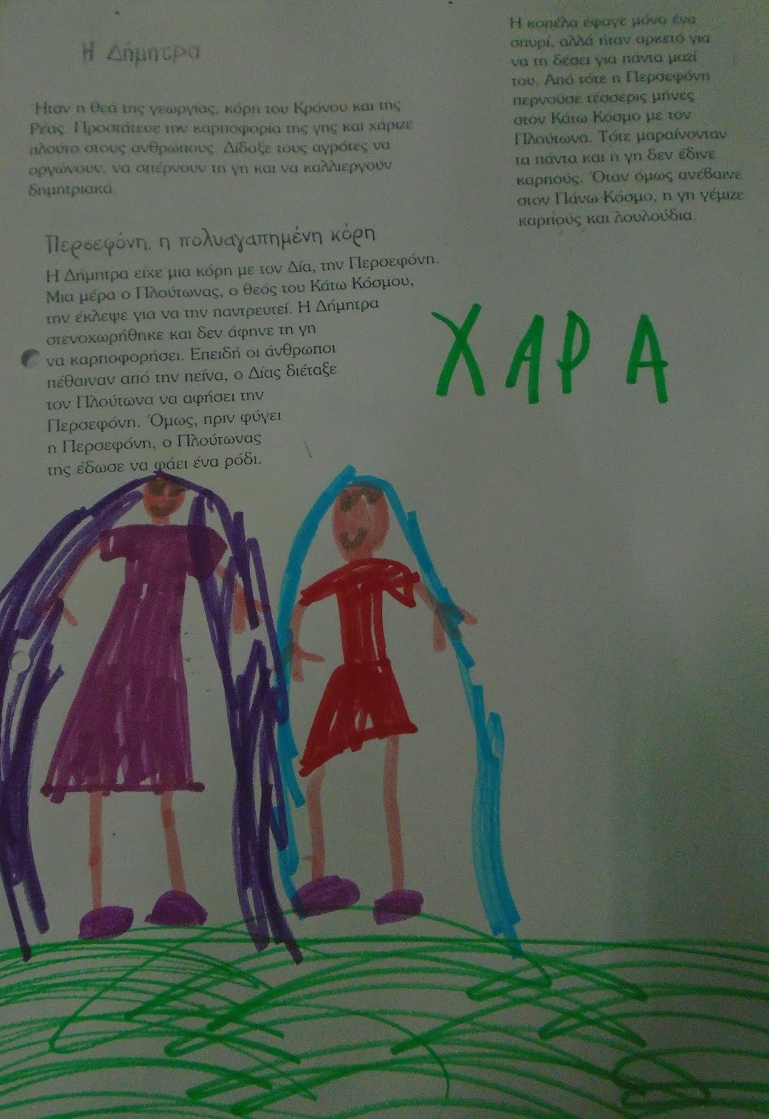 5 ΝΗΠΙΑΓΩΓΕΙΟ ΚΑΛΑΜΑΤΑΣ : ΔΡΑΣΤΗΡΙΟΤΗΤΕΣ ΚΑΤΑΣΚΕΥΕΣ ΓΙΑ ΤΗΝ ΘΕΑ ΔΗΜΗΤΡΑ