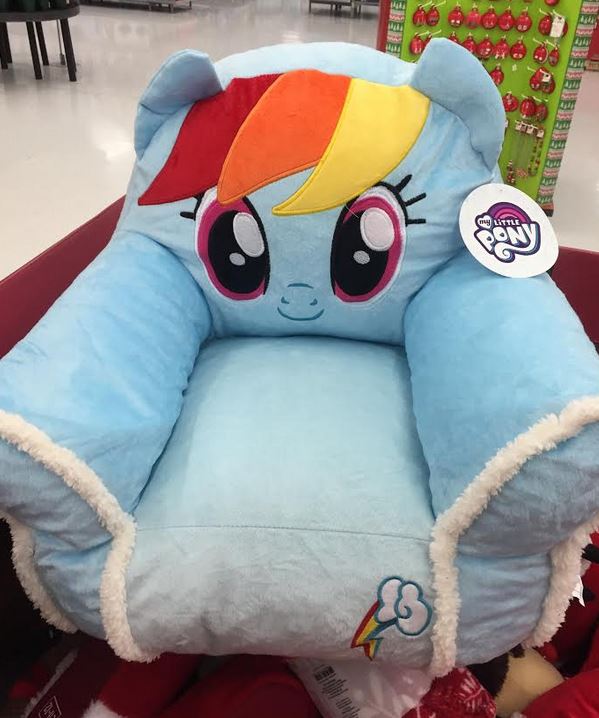 Equestria Daily - MLP Stuff!: Rainbow Dash Sofas are Now a Thing at Walmart