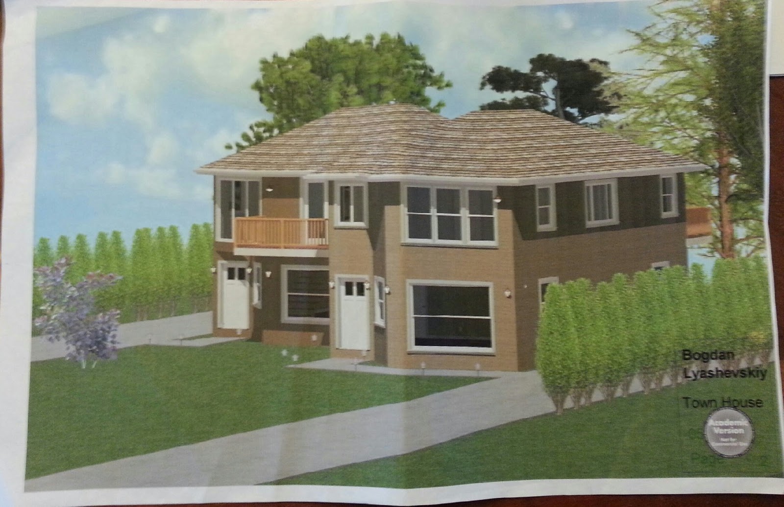 Bogdan's Online Portfolio: Work Sample - 1st House Project