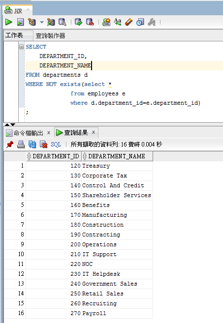 Oracle Sql Not Exists 用法教學 程式開發學習之路 痞客邦