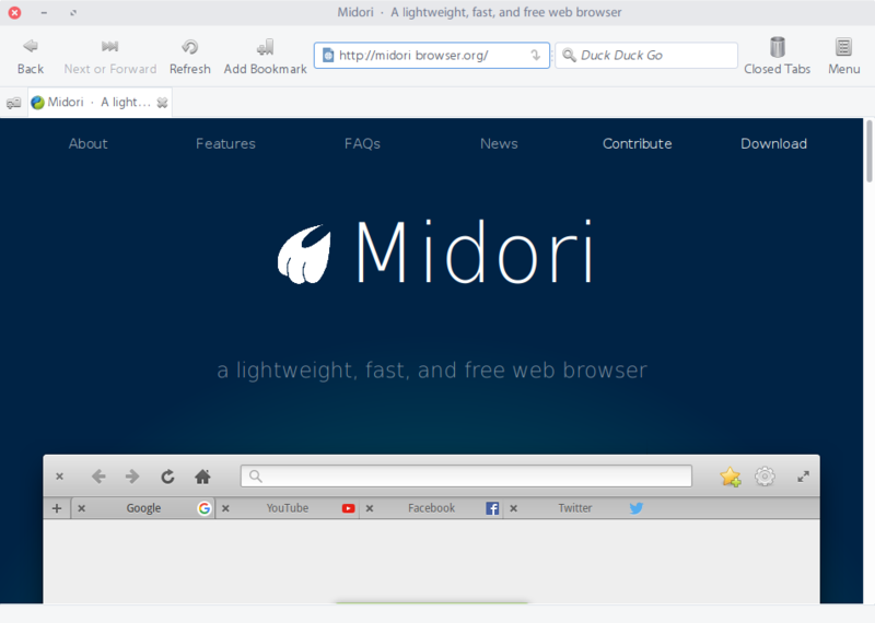 Bhakti-Rasāyana: Bodhi Linux OS - Midori Browser