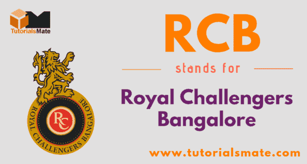 RCB Full Form: What is the full form of RCB? - TutorialsMate