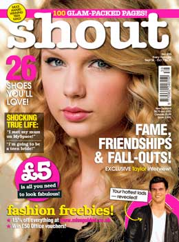 AS media studies: Analysis of the magazine front cover of 'Shout'