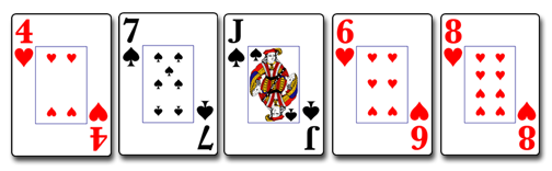 Art of Cartomancy : Analyzing a Line of Five Cards