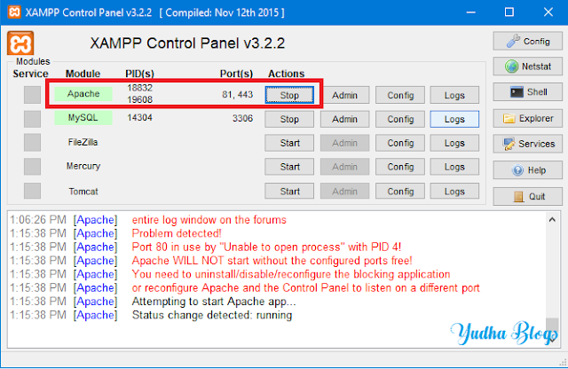 Mengatasi Error XAMPP Apache NOT Starting Error : Apache Shutdown ...