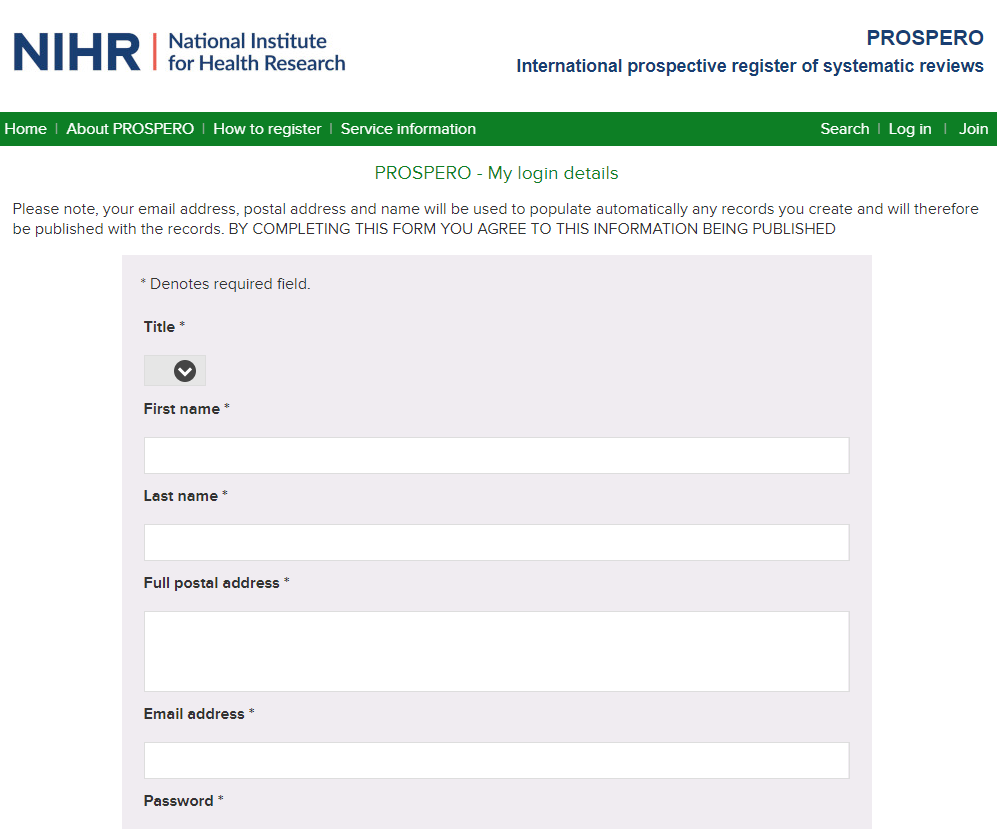 如何快速註冊統合分析題目~以PROSPERO為例