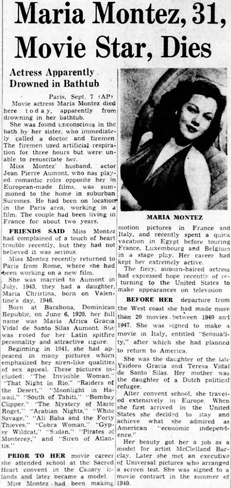 Maria Montez ~ The Tragic Technicolor Queen