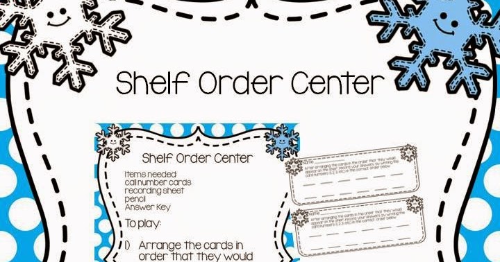 The Book Bug: Winter Themed Shelf Order Center