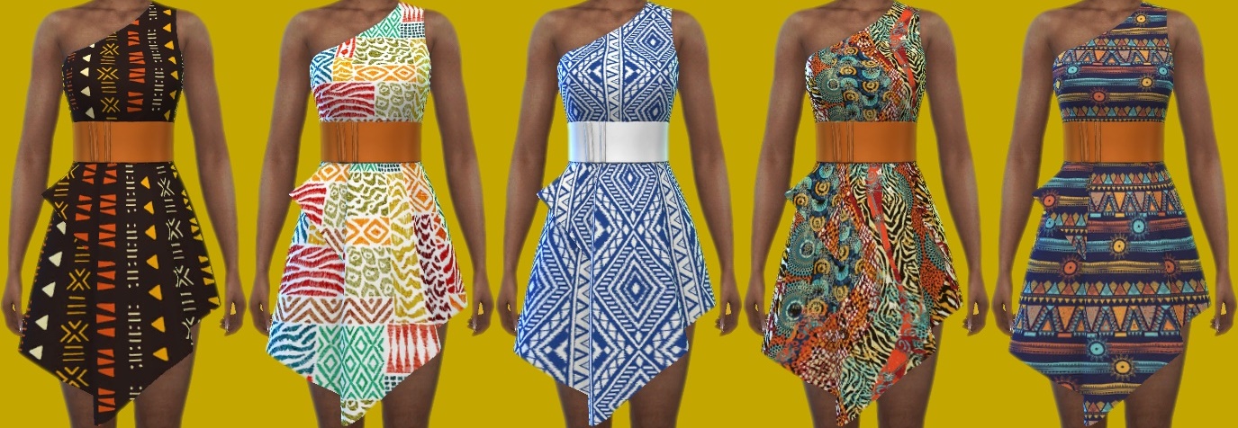 Annett's Sims 4 Welt: Get Famous AFRICA Dresses