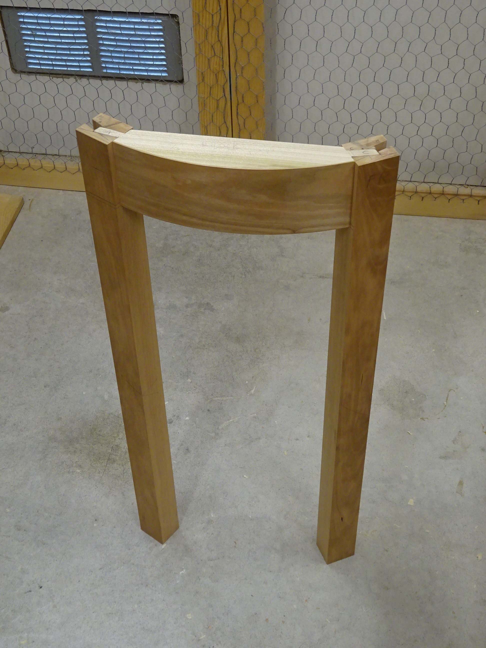 Woodworking in a Tiny Shop: Demilune Table, Part 3: Aprons and Legs
