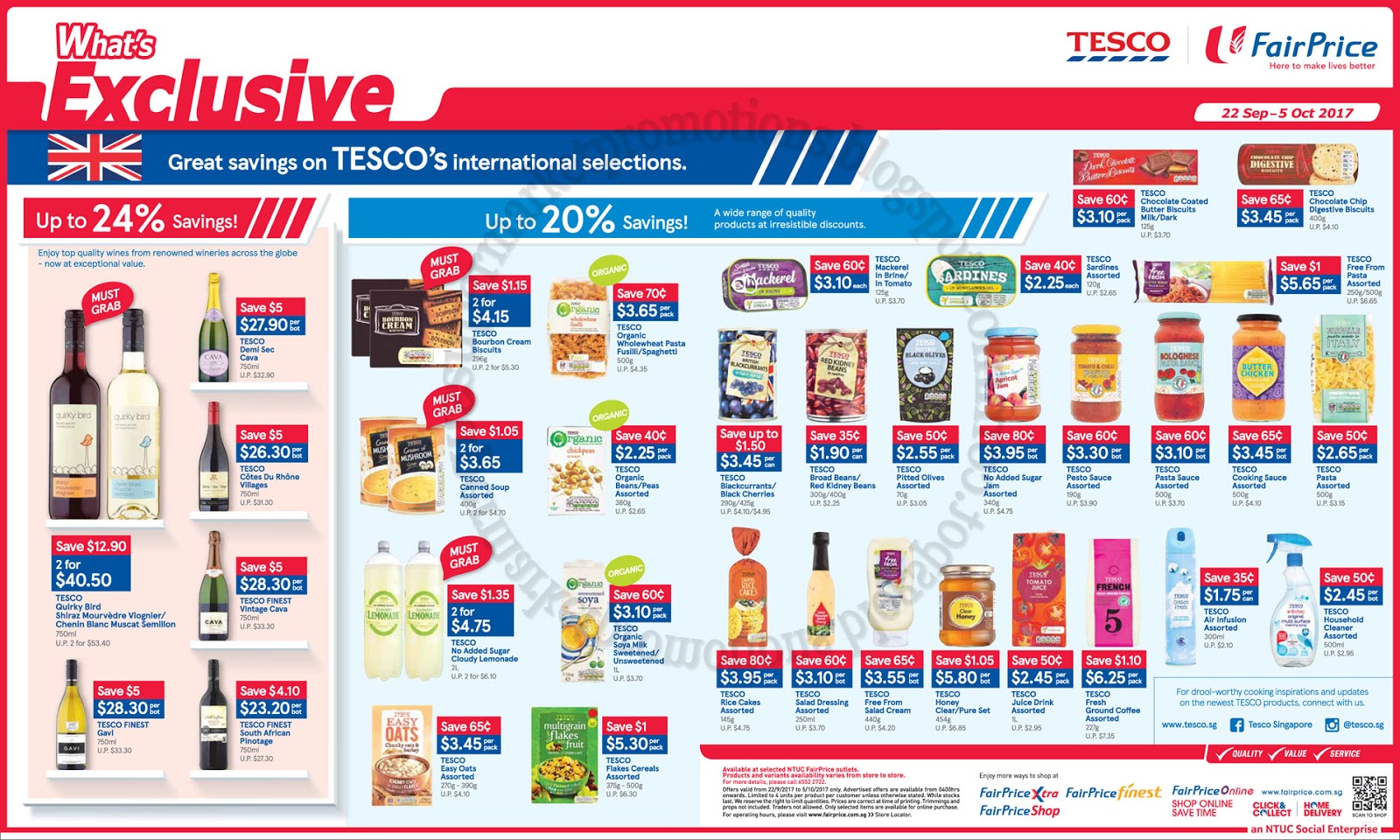 NTUC FairPrice Tesco Promotion 22 September - 05 October 2017 ...