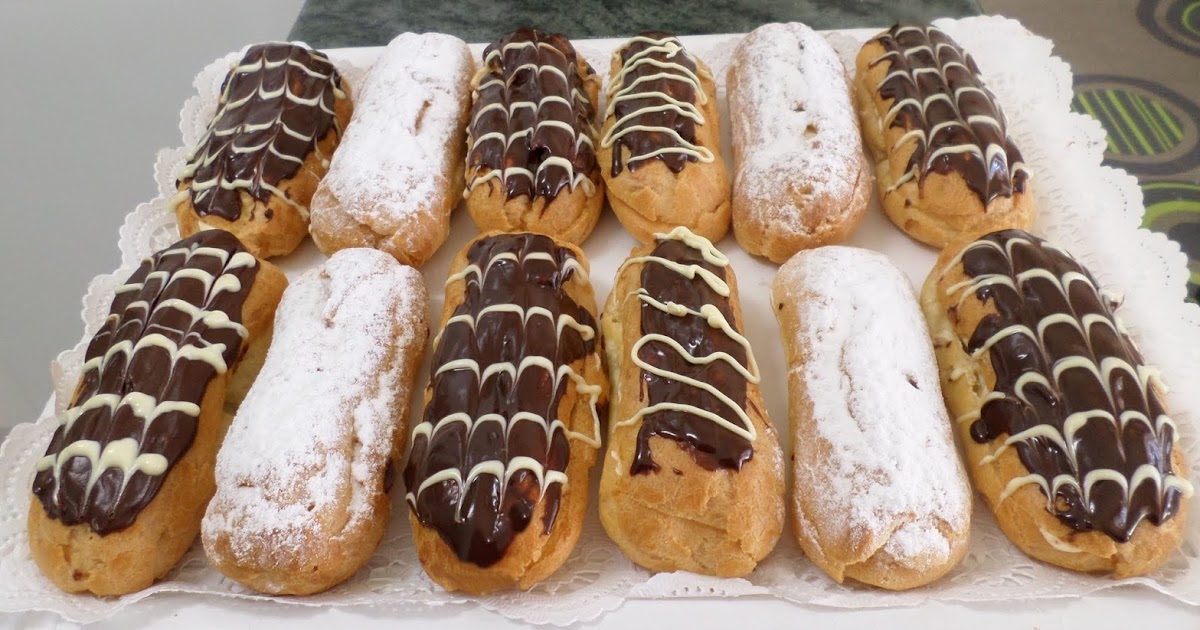 Mi pastelería: Relámpagos rellenos de crema de dulce de leche