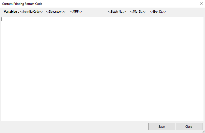 Printing Format and Barcode Settings Help Guide