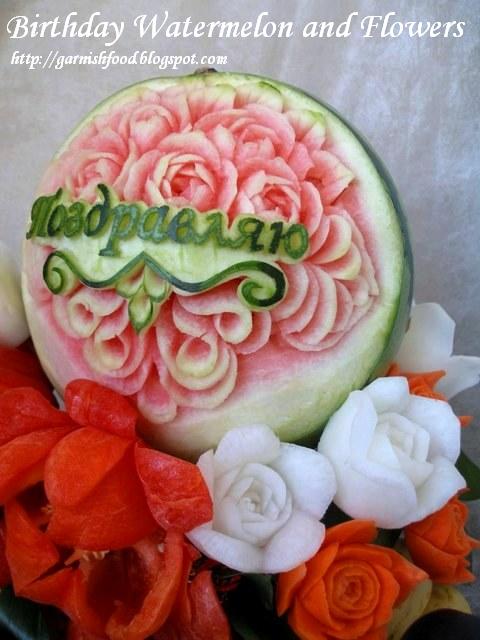 GarnishFoodBlog - Fruit Carving Arrangements and Food Garnishes ...