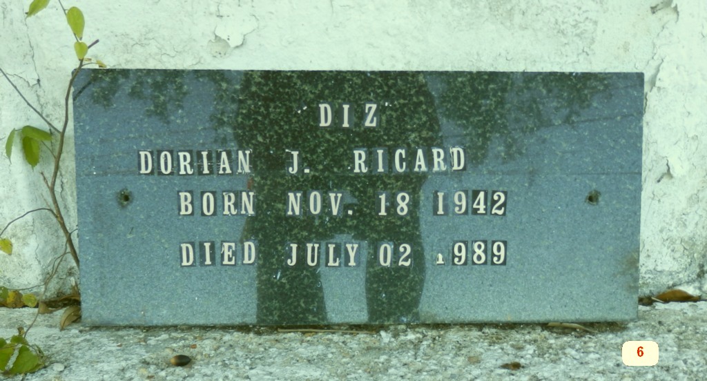 Dobard Family Cemetery: Front Row of Vaults