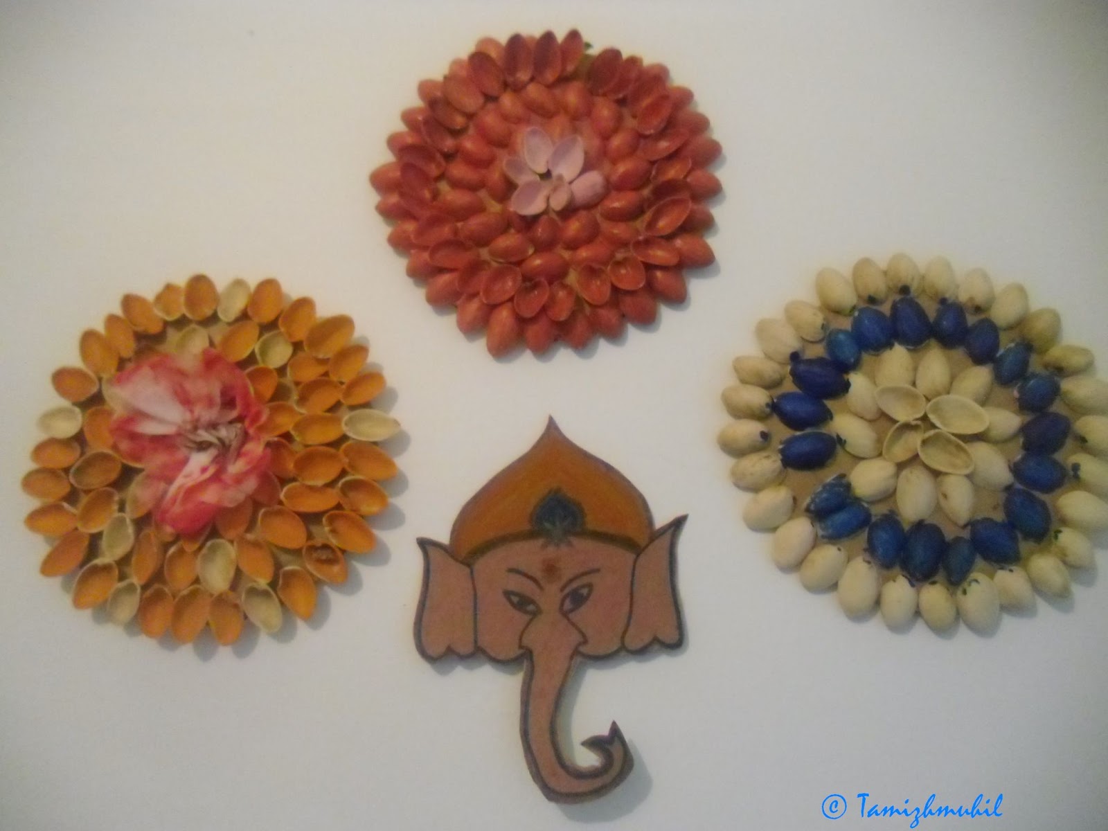 Pista shell floral decor