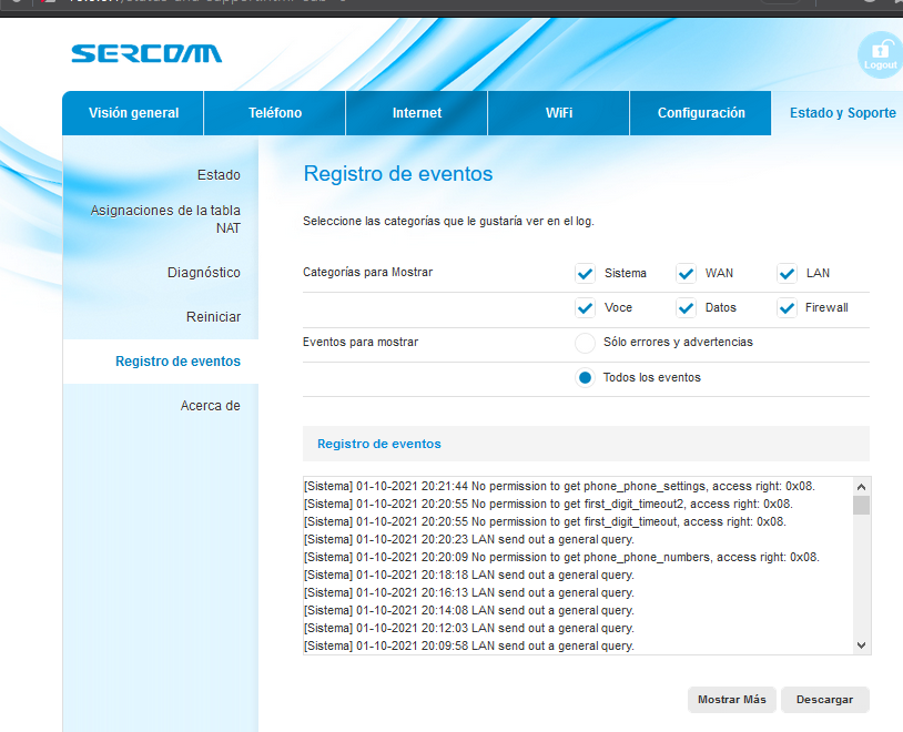 Agux y sus bits: Router Sercomm FG824CD II