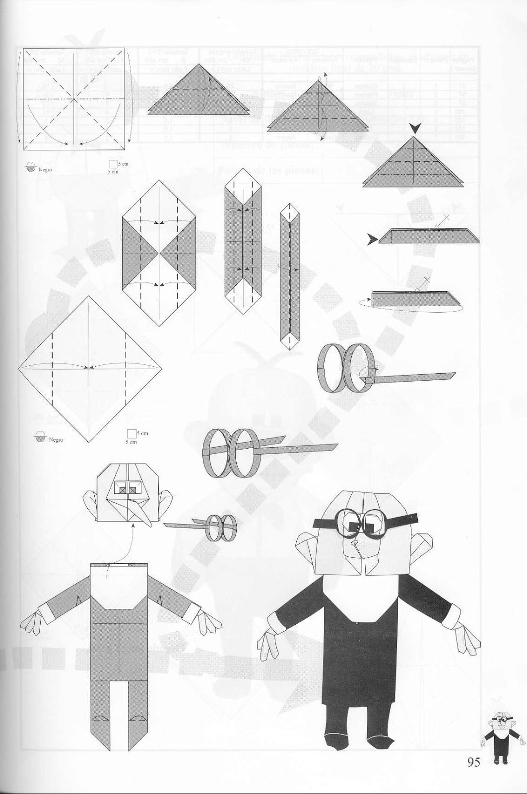 Origami Cartoon 3-Halle - Ruby Book Origami