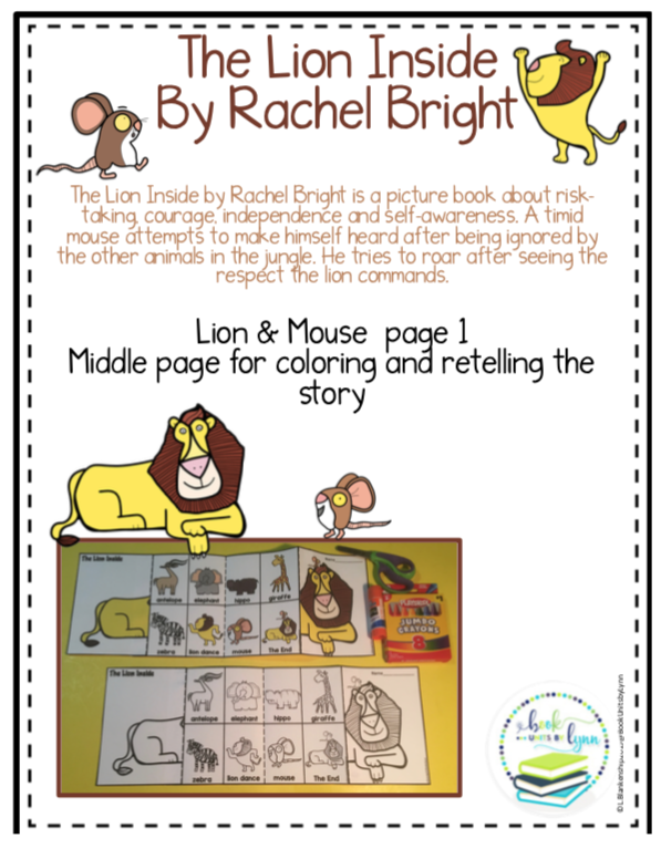 THE LION INSIDE BOOK UNIT AND BOOK CRAFT ~ Book Units by Lynn
