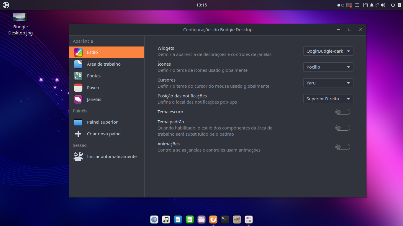 Budgie Desktop no Linux