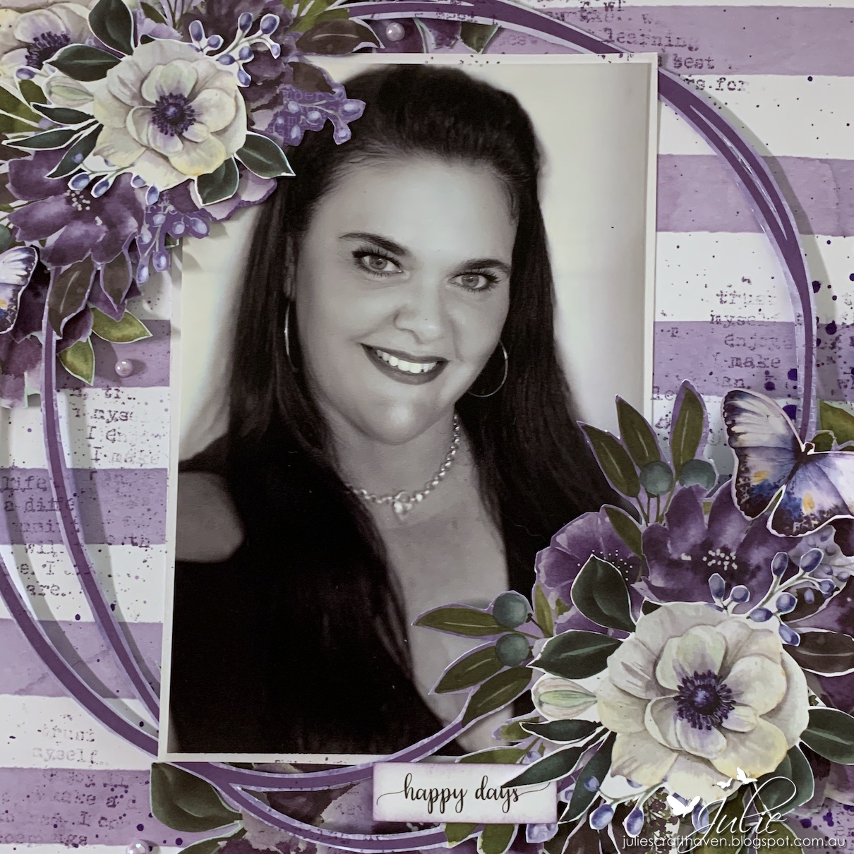 Happy Days Layout - Julie's Craft Haven