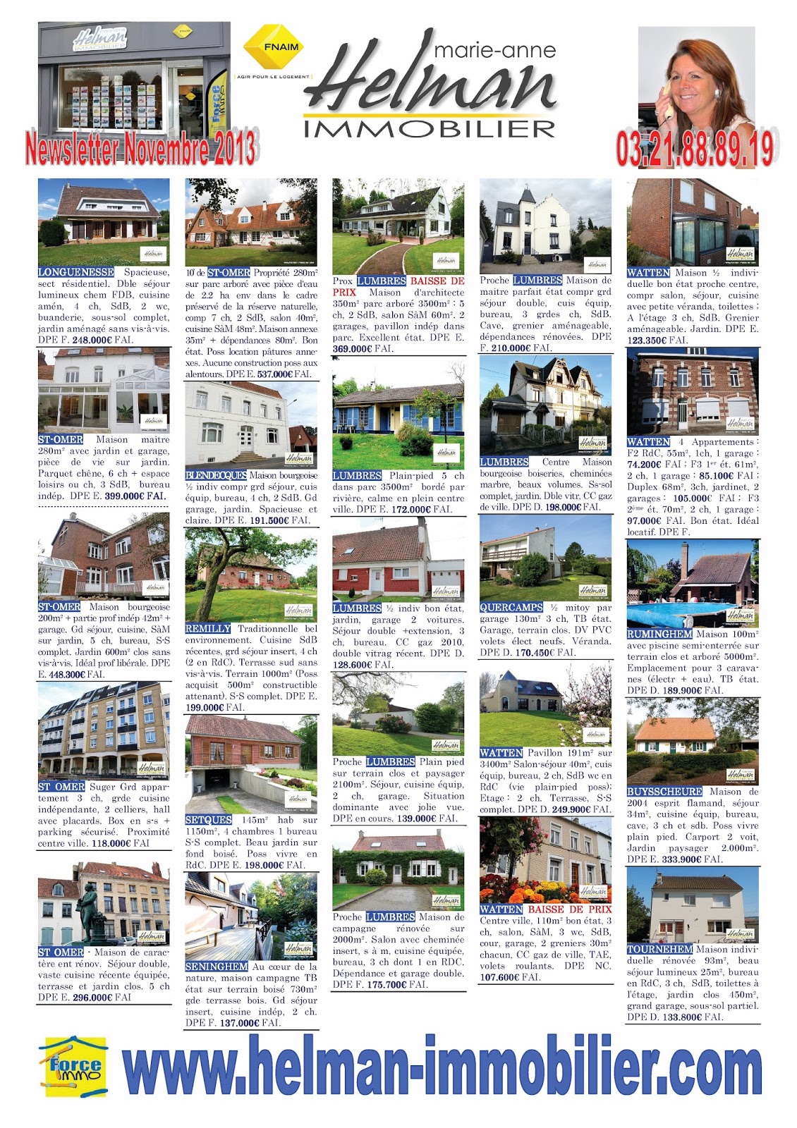 MARIE-ANNE HELMAN IMMOBILIER: Newsletter De Novembre 2013 Des Agences ...
