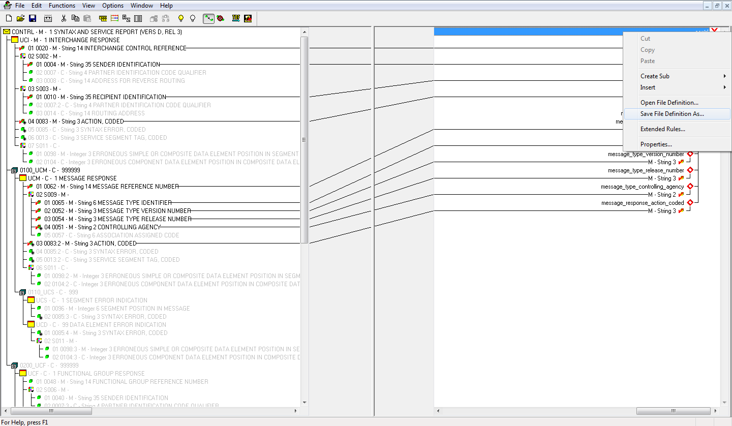 All About Stuff: Sterling B2B Integrator Map EDI/XML EDIFACT CONTRL to XML