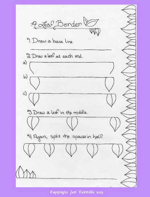 Jen Tennille's Draw Doodle Style!: How To Draw a Leaf Border