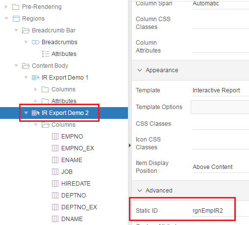 Dont Panic Or An Easy Guide To Some Oracle Apex Tidbits Apex 5 Ir Conditional Columns In Export