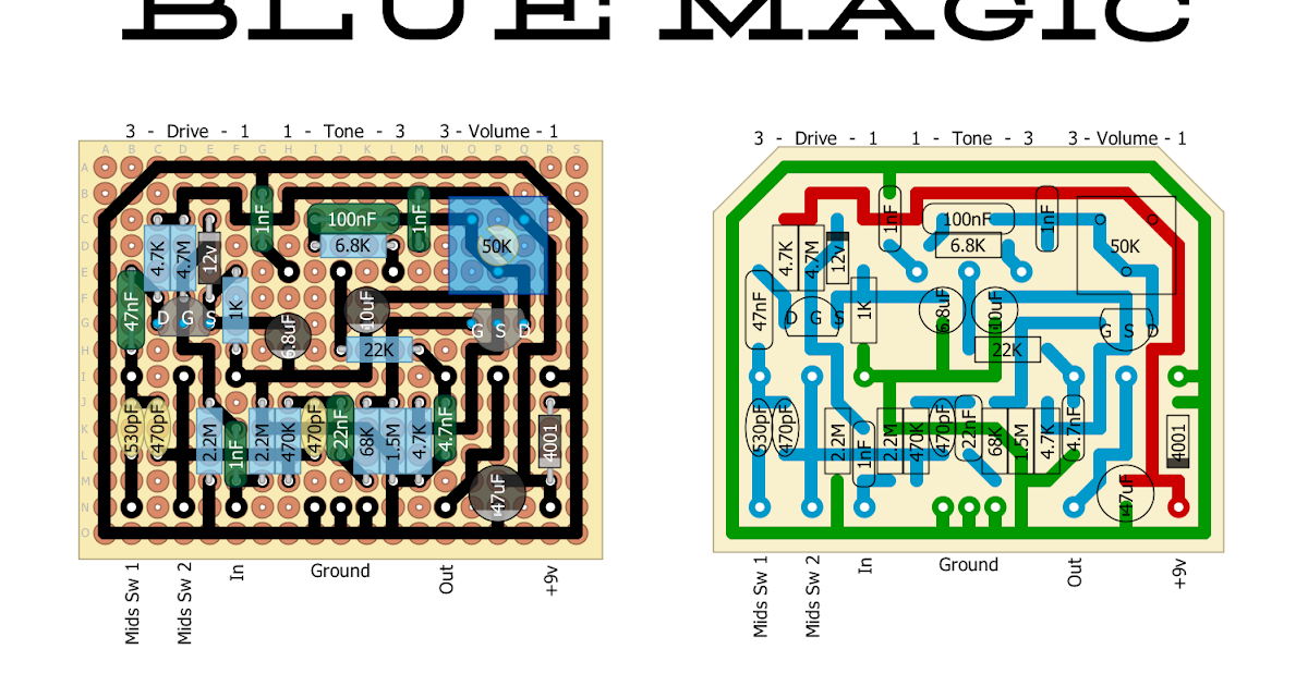 Perf and PCB Effects Layouts: Blue Magic