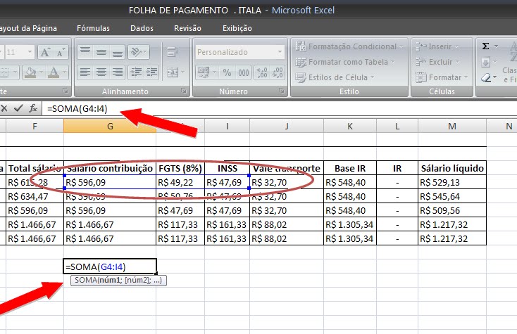 Tecla Ti: Usando a Função SOMA Excel