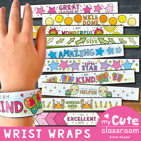 Wrist Wraps - Cute and Easy Classroom Rewards | From the Pond