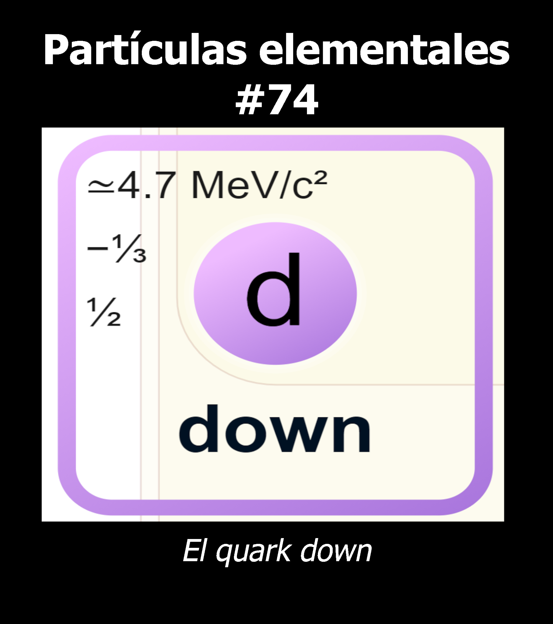 ROLscience: El quark down