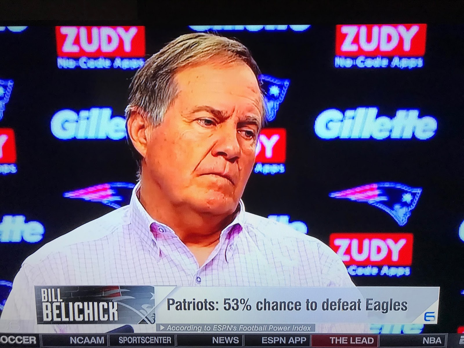 free to find truth: 53 55 | ESPN gives Patriots 53% chance to win Super ...