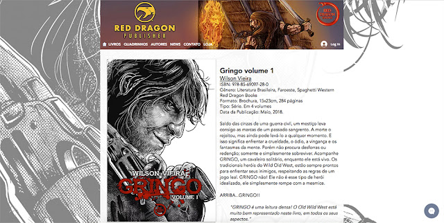 WILSON VIEIRA FUMETTI: GRINGO - VOLUME 1 - RED DRAGON PUBLISHER/BOOKS