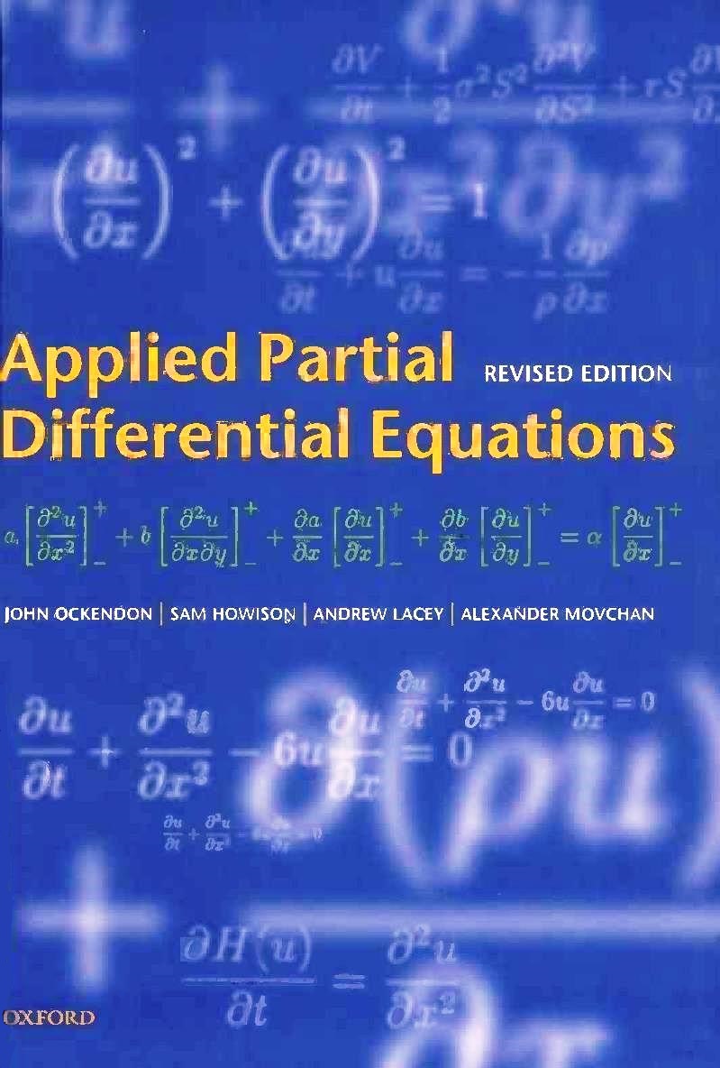 Applied partial differential equations, Revised Edition – John Ockendon ...