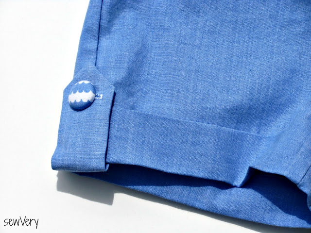 sewVery: The Hattie Button-Up Tank Pattern Test & Sailor Shorts