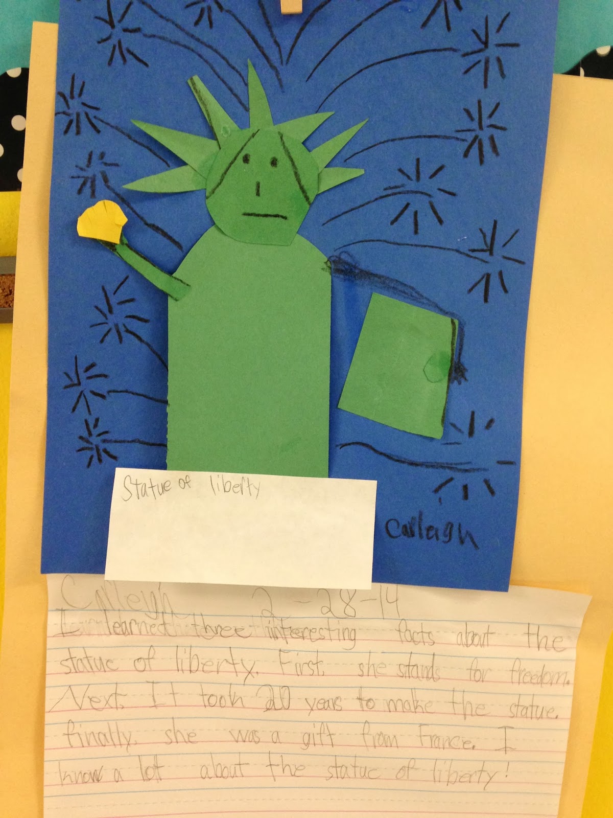 Statue of Liberty Writing | First Grade Shenanigans