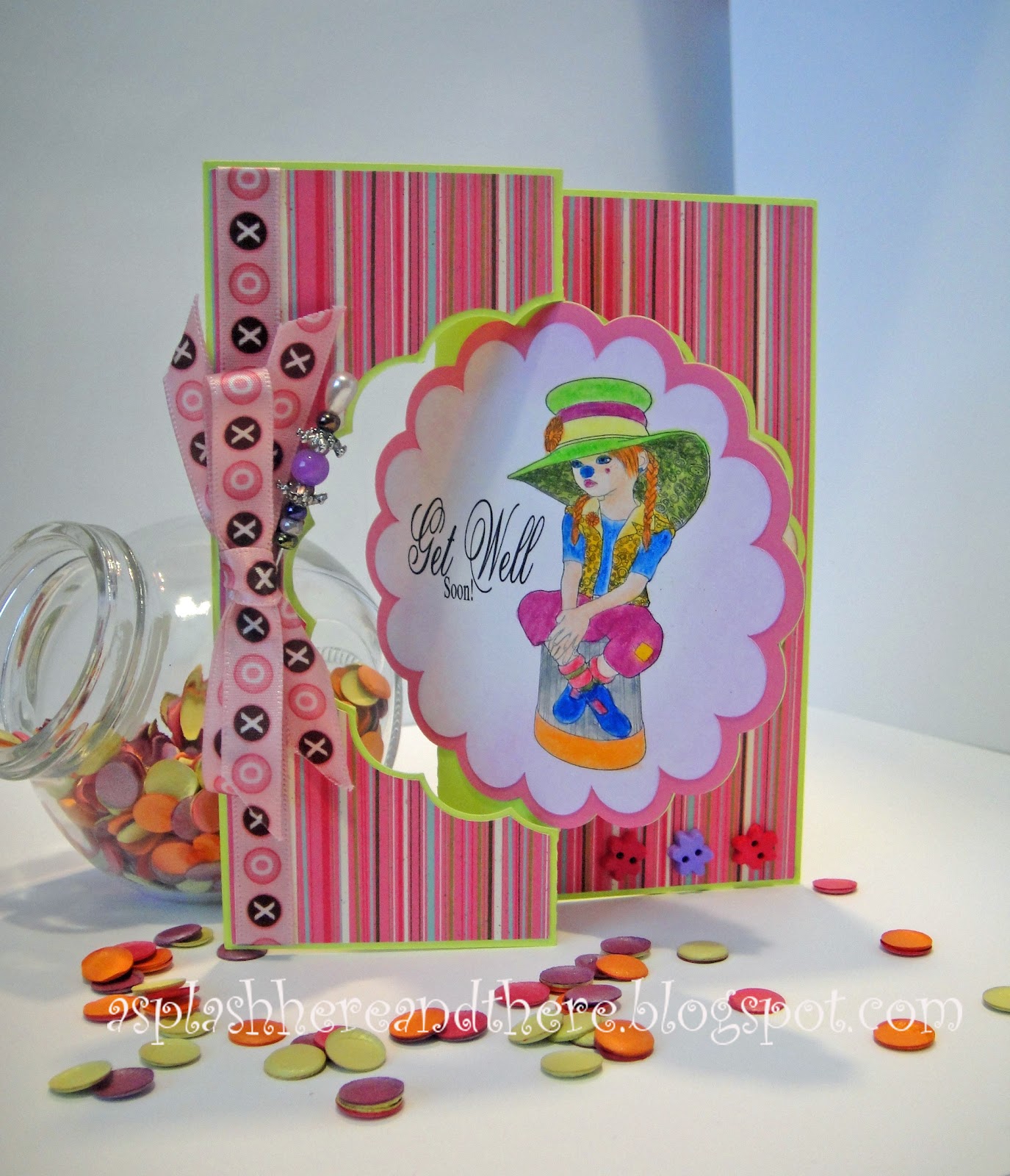 A splash here and there: The same but different flip swing cards