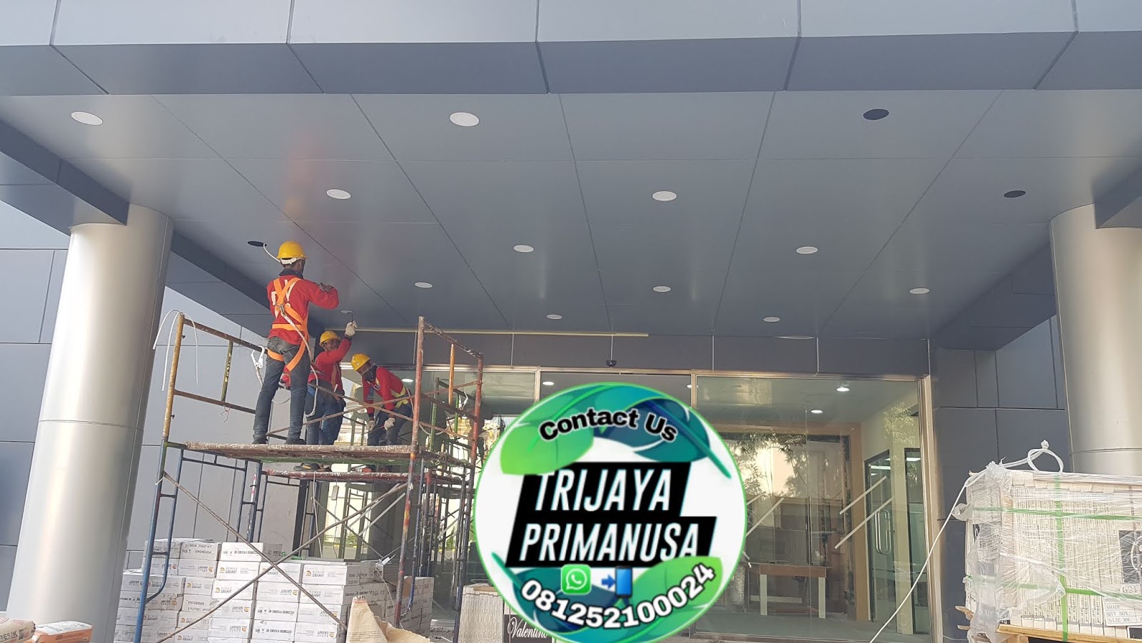 Pemasangan Atap plafon ACP Seven Marks Jiyu PVDF