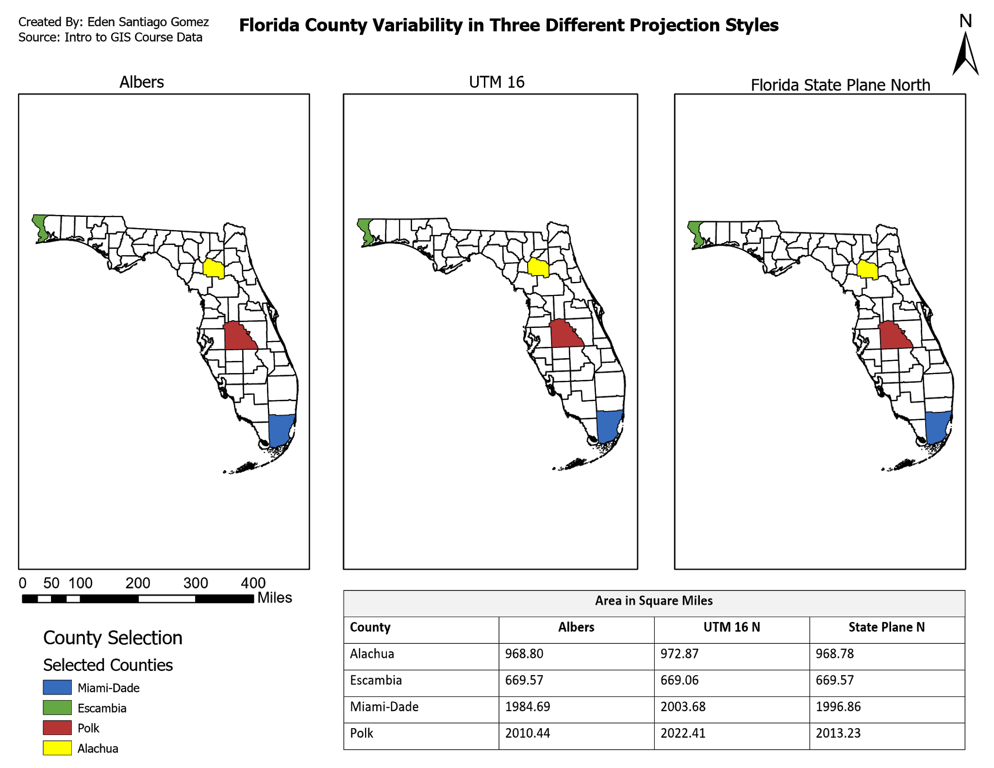 Comparing Common ArcGIS Pro Projection Systems