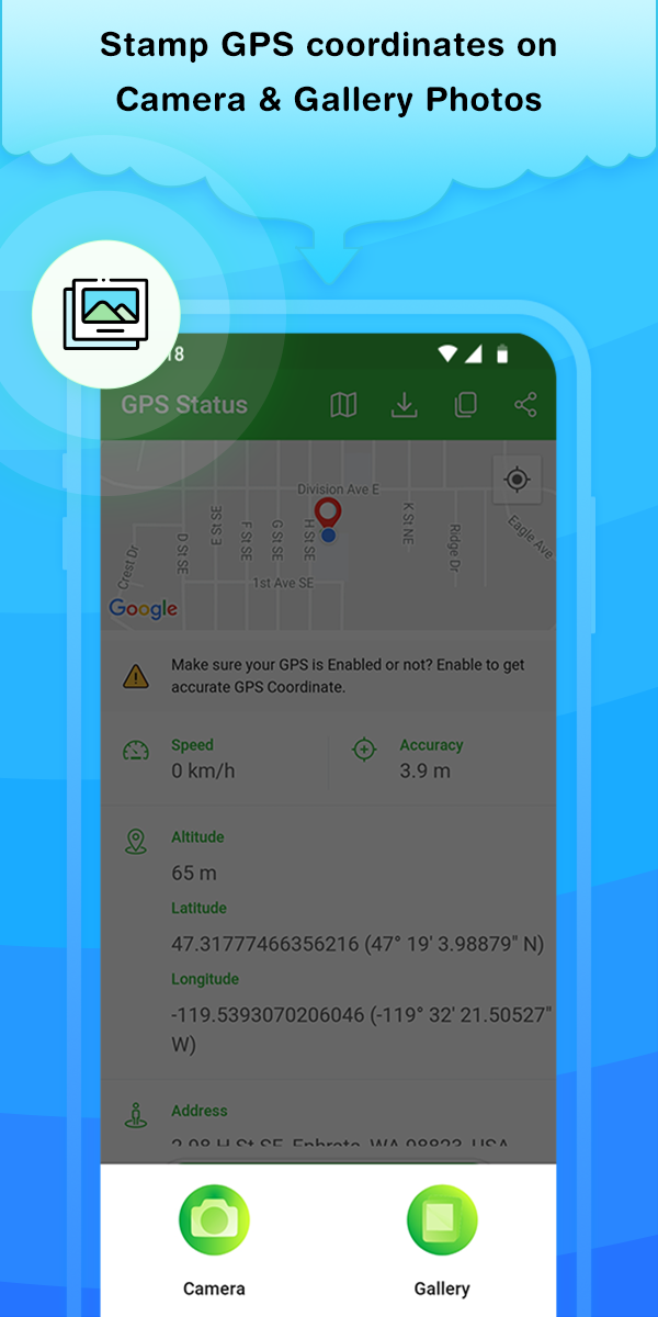 Share My Location with simple GPS Coordinates: Stamp and share your ...