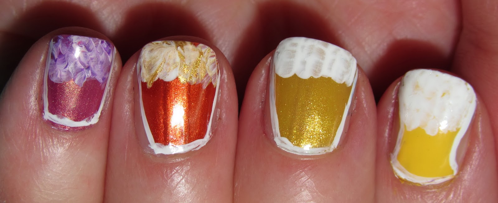 Marias Nail Art and Polish Blog: Beer nails - øl negle - bier nagel ...