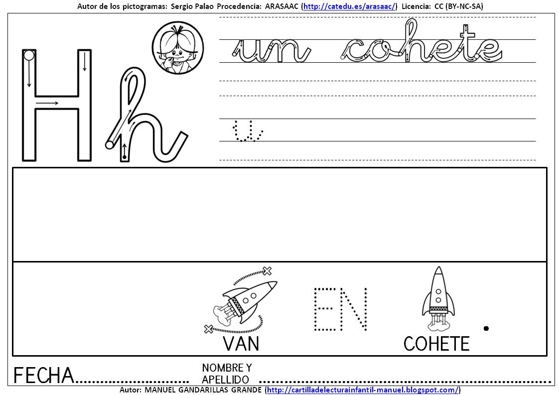 CARTILLA DE LECTURA INFANTIL : 12 LETRA H h FICHAS ADIVINANZA POESÍA