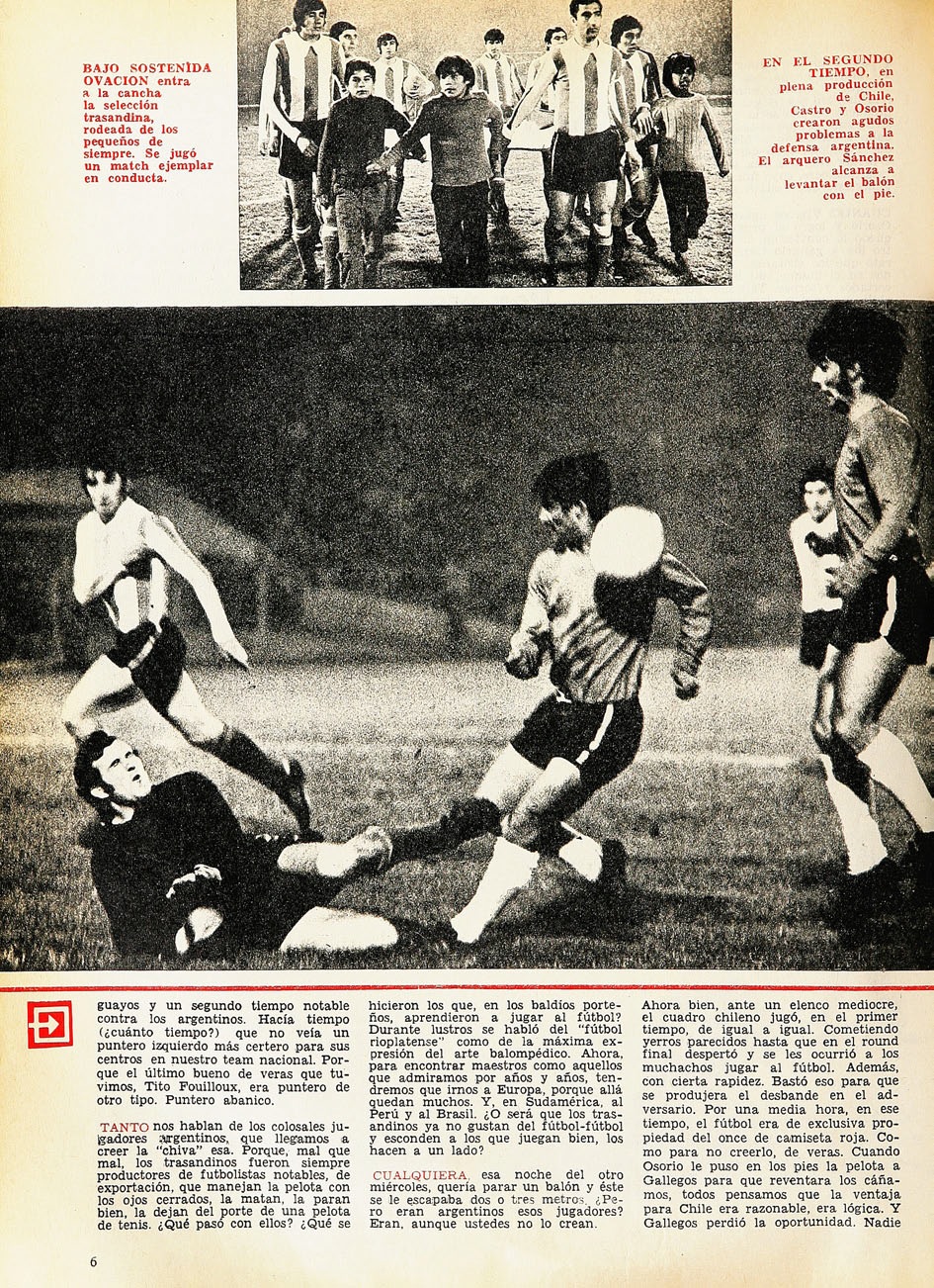 Partidos de la Roja: [21/07/1971] Chile-Argentina | 2:2