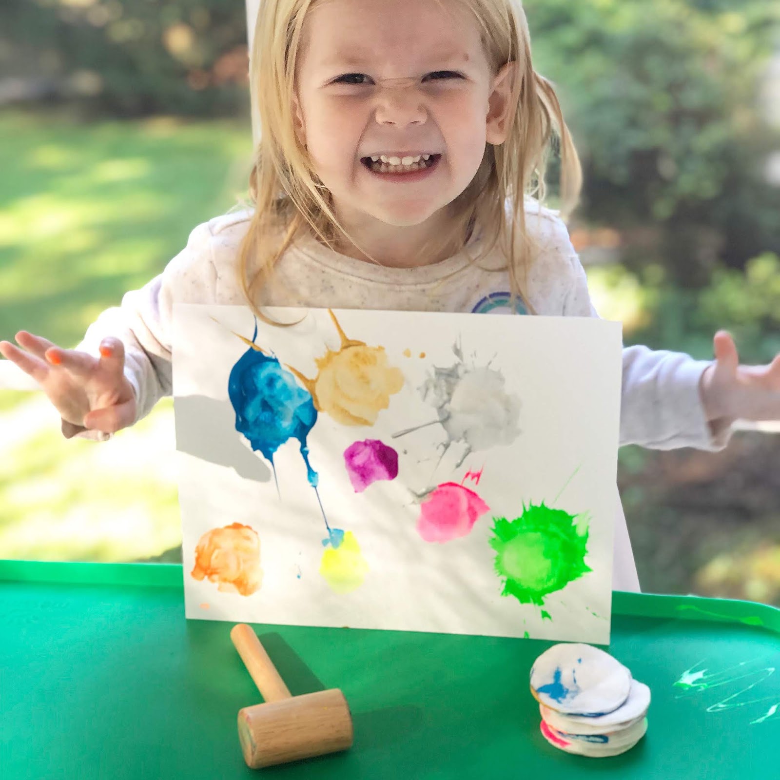 Find the Little Mind: Hammer Splat Painting