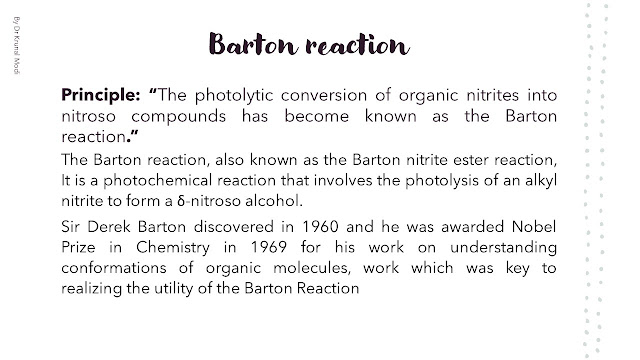 Named Organic Chemical Reaction-Lecture-3 (Barton reaction or Barton ...
