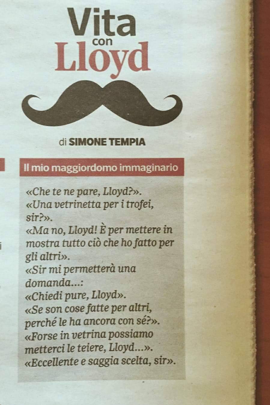 Pedagogica: Simone Tempia, "una vita con Lloyd", Il mio maggiordomo ...