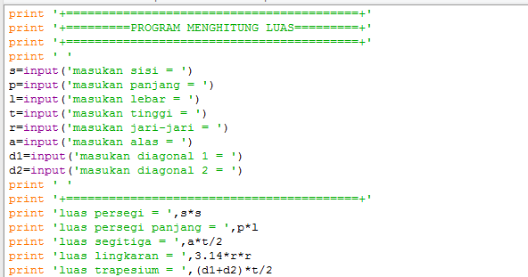 Program Sederhana menggunakan Python ~ Moh. Arif Maulana