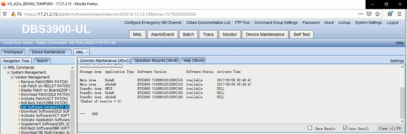 How to remove old configuration to default on UMPT on HUAWEI SRAN